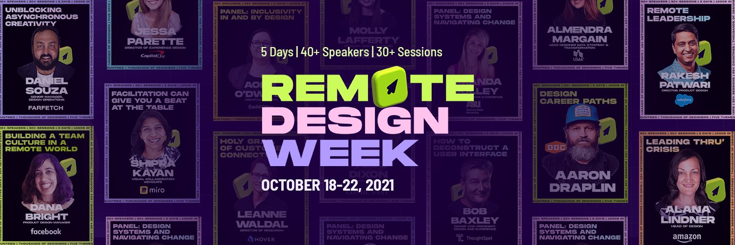 Remote Design Week 2021, October 18-22 Online